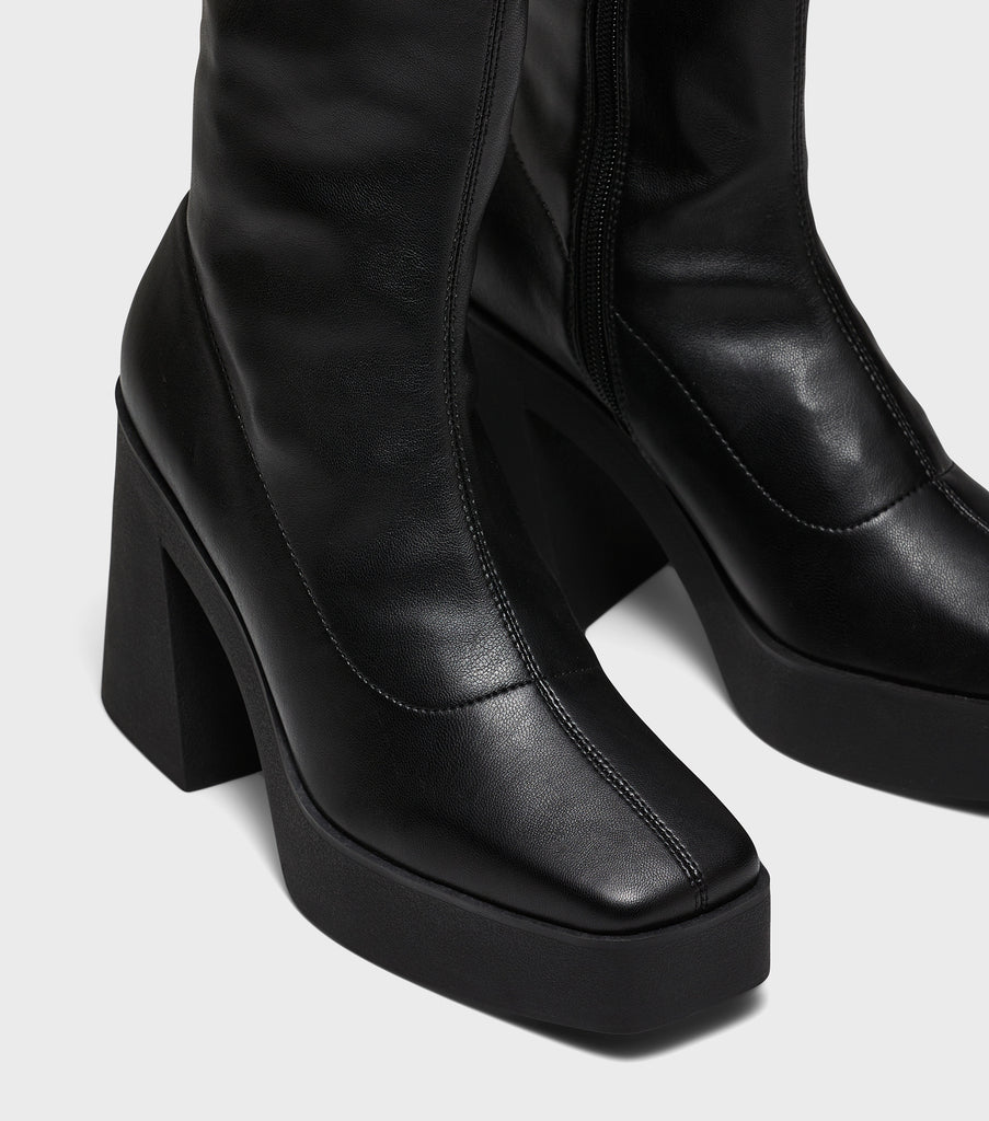 Debbie Black Chunky Platform Boots – London Rebel