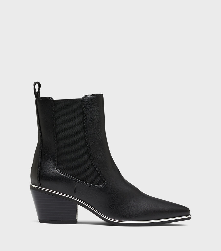 Lara Black Western Boots – London Rebel